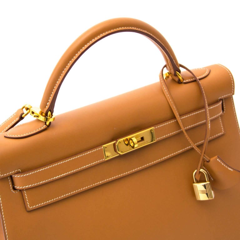 Very Rare Hermes Kelly 32 Gold Chamonix GHW + Strap at 1stDibs | hermes ...