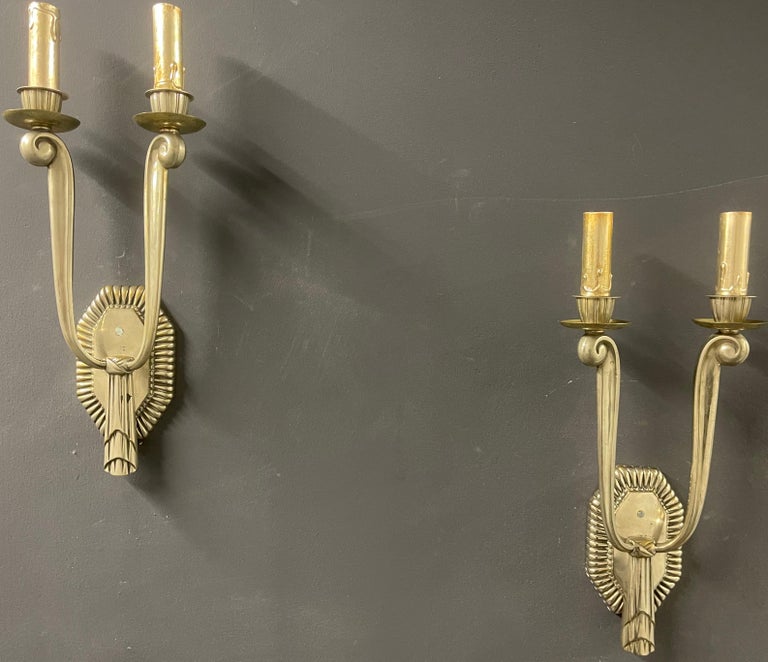 Very Rare, Important and Signed Wall Scones by Capon For Sale at 1stDibs