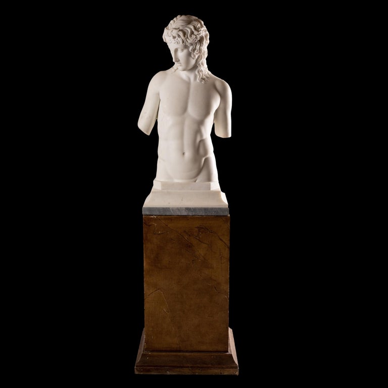 Very Rare Italian Grand Tour Marble Sculpture of the Eros Di Centocelle ...