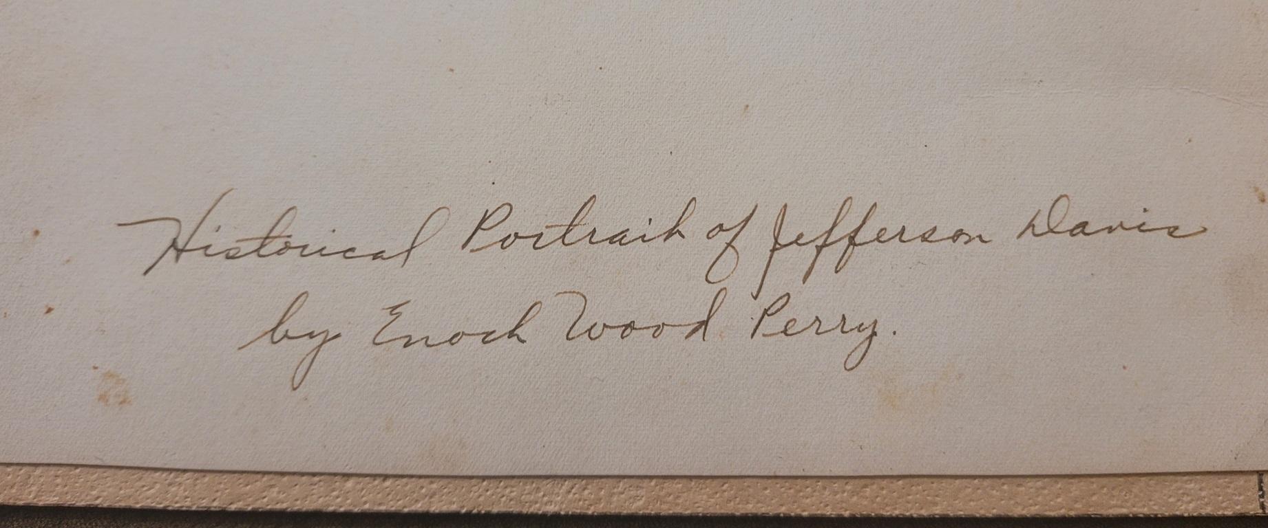 Very Rare Jefferson Davis Portrait Engraving as a Young Man by EW Perry ...