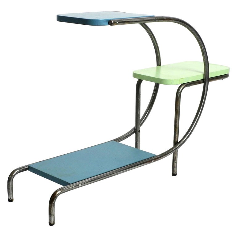 Very Rare Large 1930s Tubular Steel Side Table or Flower Bench For Sale ...