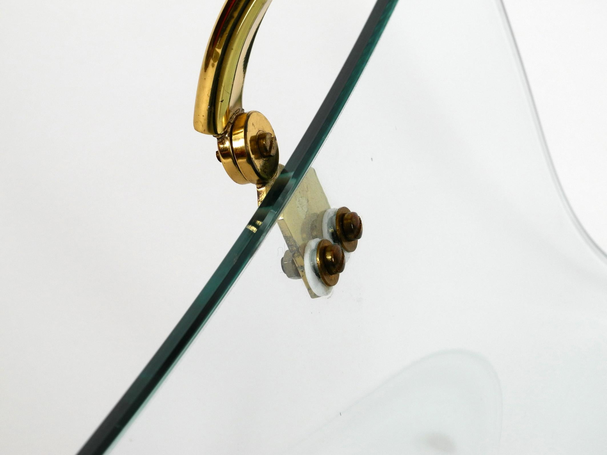 Very Rare Large Firewood Stand Made of Heavy Glass and Brass from the ...