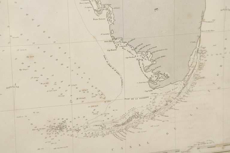 Very Rare Marine Map of Florida, France, 1864 at 1stDibs