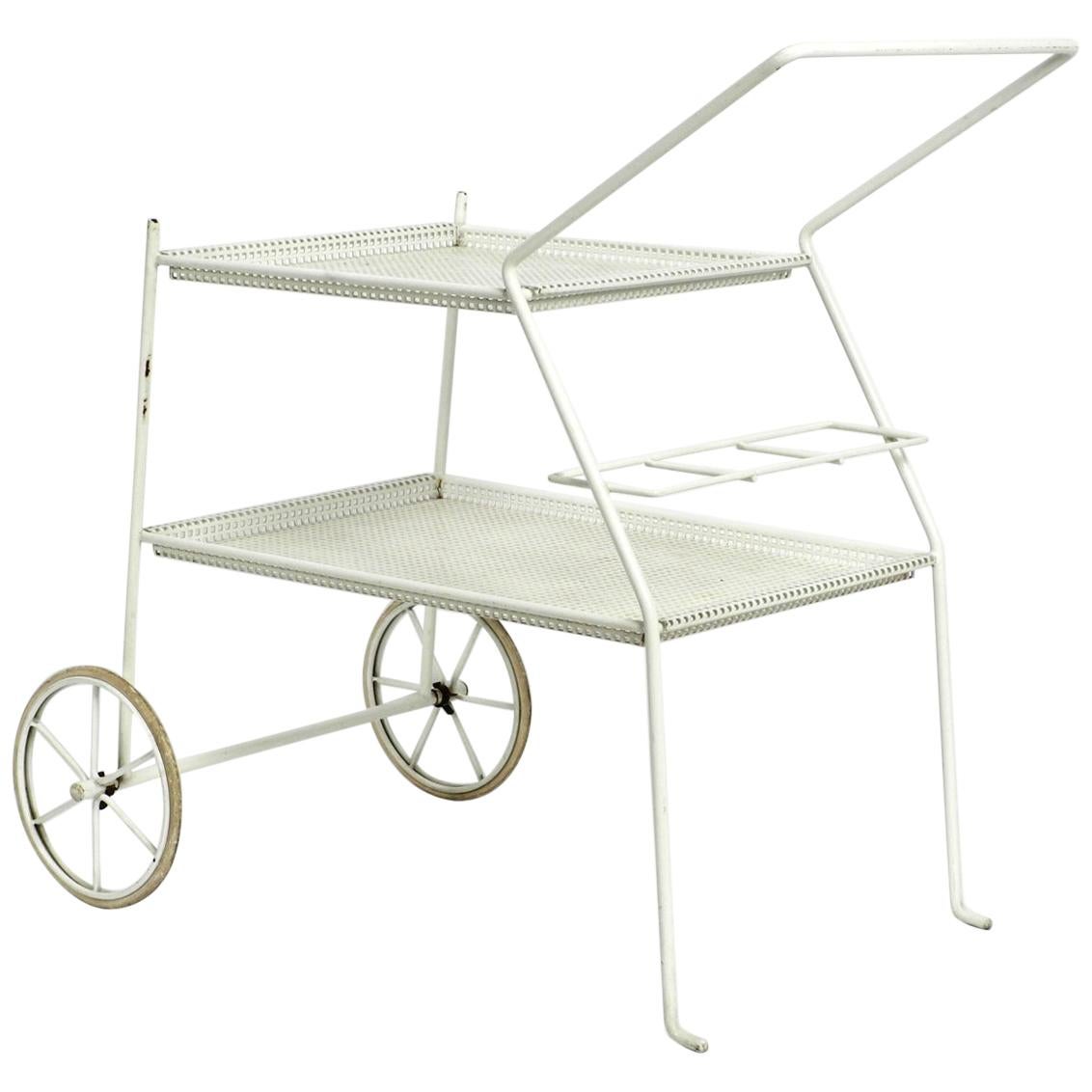 Very Rare Mid-Century Modern Perforated Metal Serving Trolley from ...