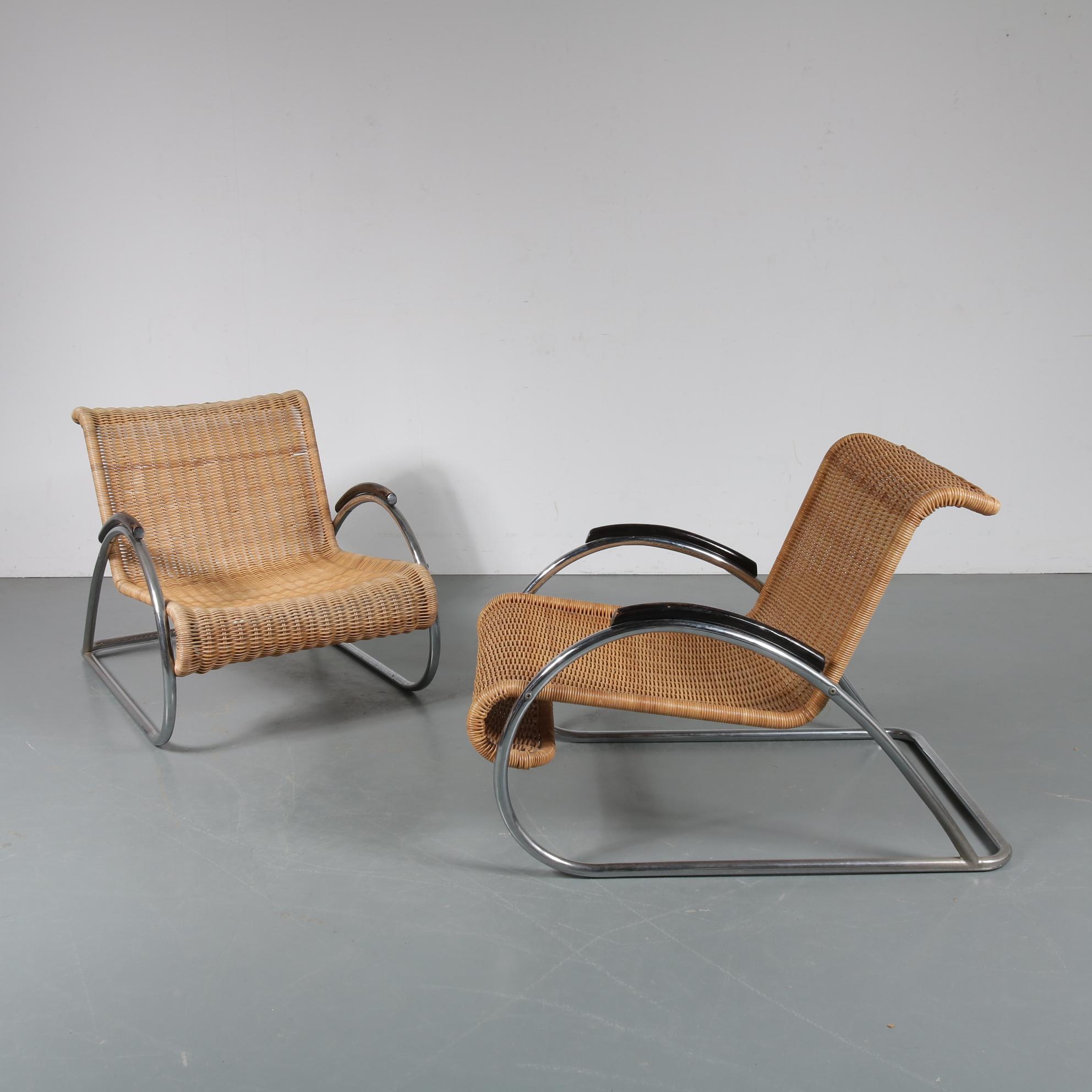 Very Rare Pair of Erich Dieckmann Armchairs at 1stDibs