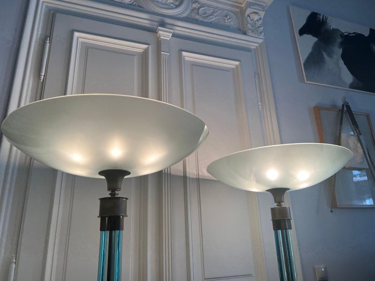 Very Rare Pair of Floor Lamps Fontana Arte, 1940 For Sale at 1stDibs