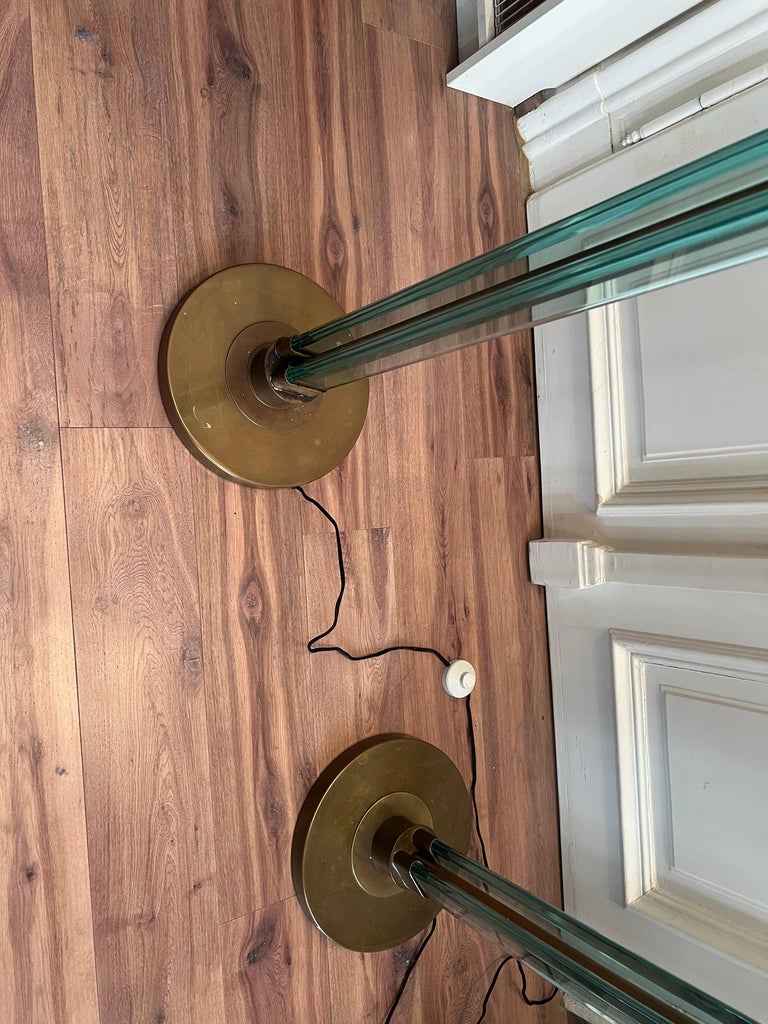 Very Rare Pair of Floor Lamps Fontana Arte, 1940 For Sale at 1stDibs