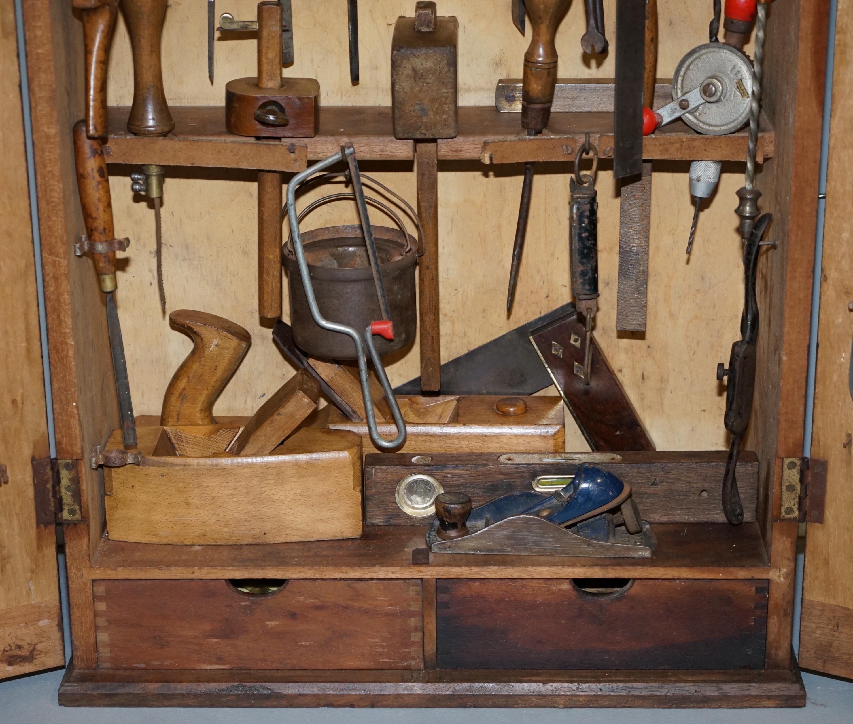 Very Rare Salmen Master Brand circa 1940s Carpenters Tool Cabinet and ...