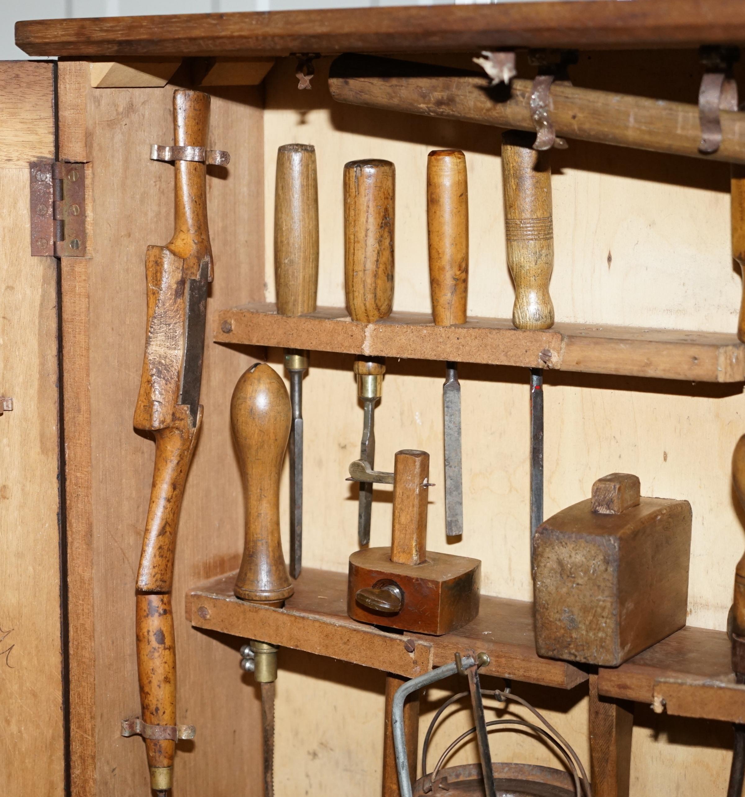Very Rare Salmen Master Brand circa 1940s Carpenters Tool Cabinet and ...
