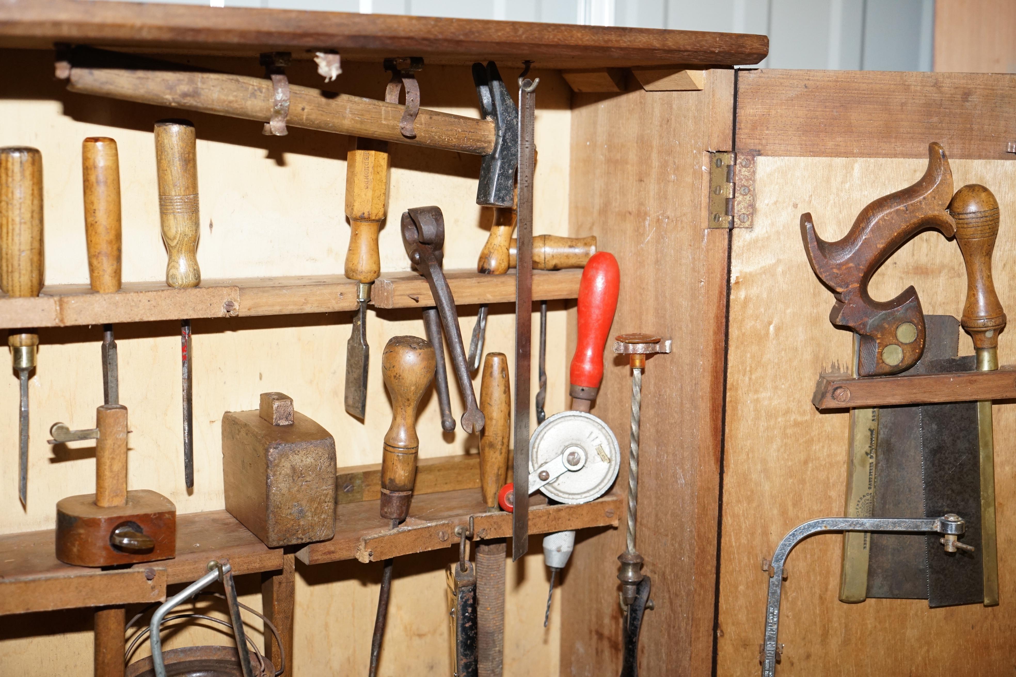Very Rare Salmen Master Brand circa 1940s Carpenters Tool Cabinet and ...