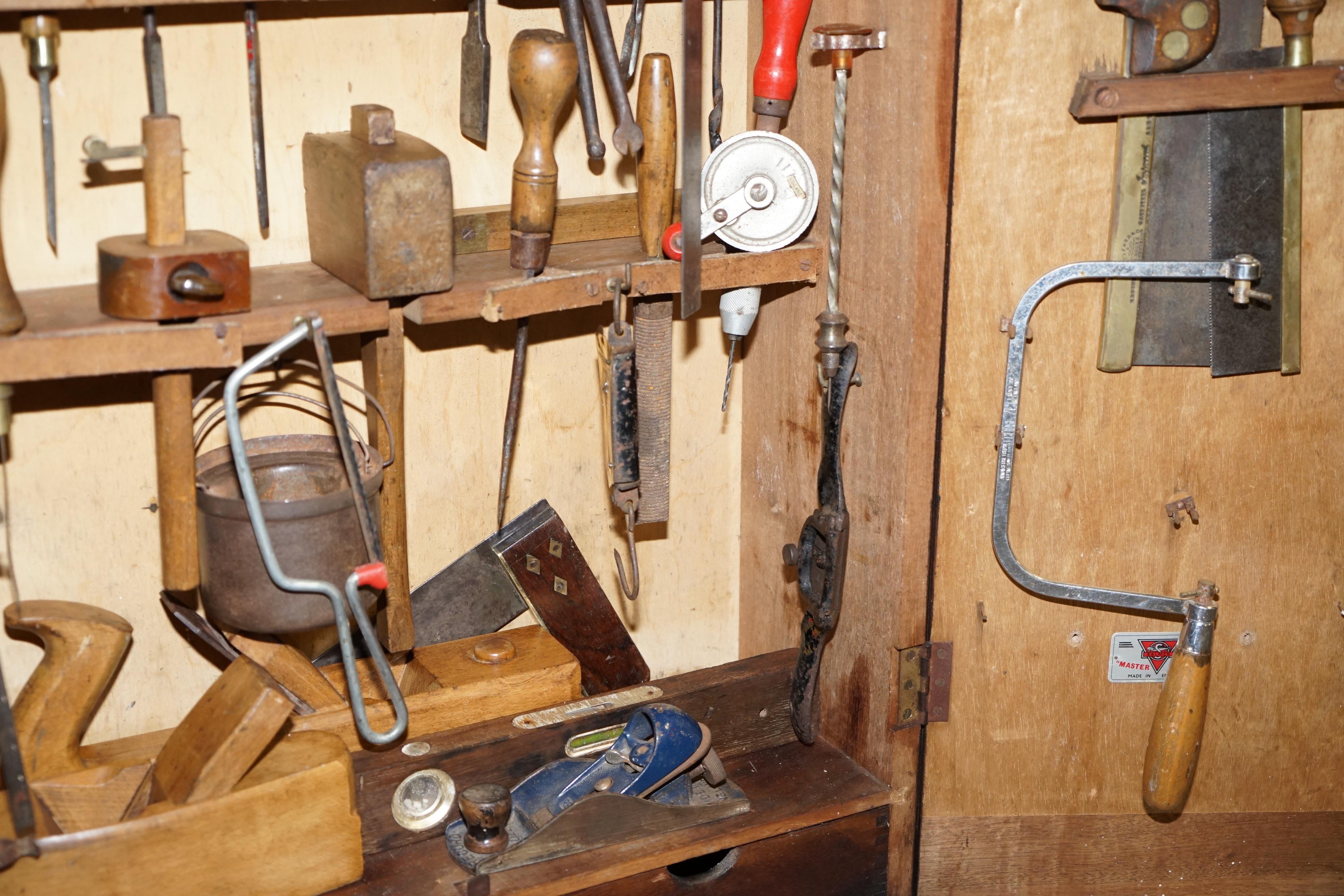 Very Rare Salmen Master Brand circa 1940s Carpenters Tool Cabinet and ...