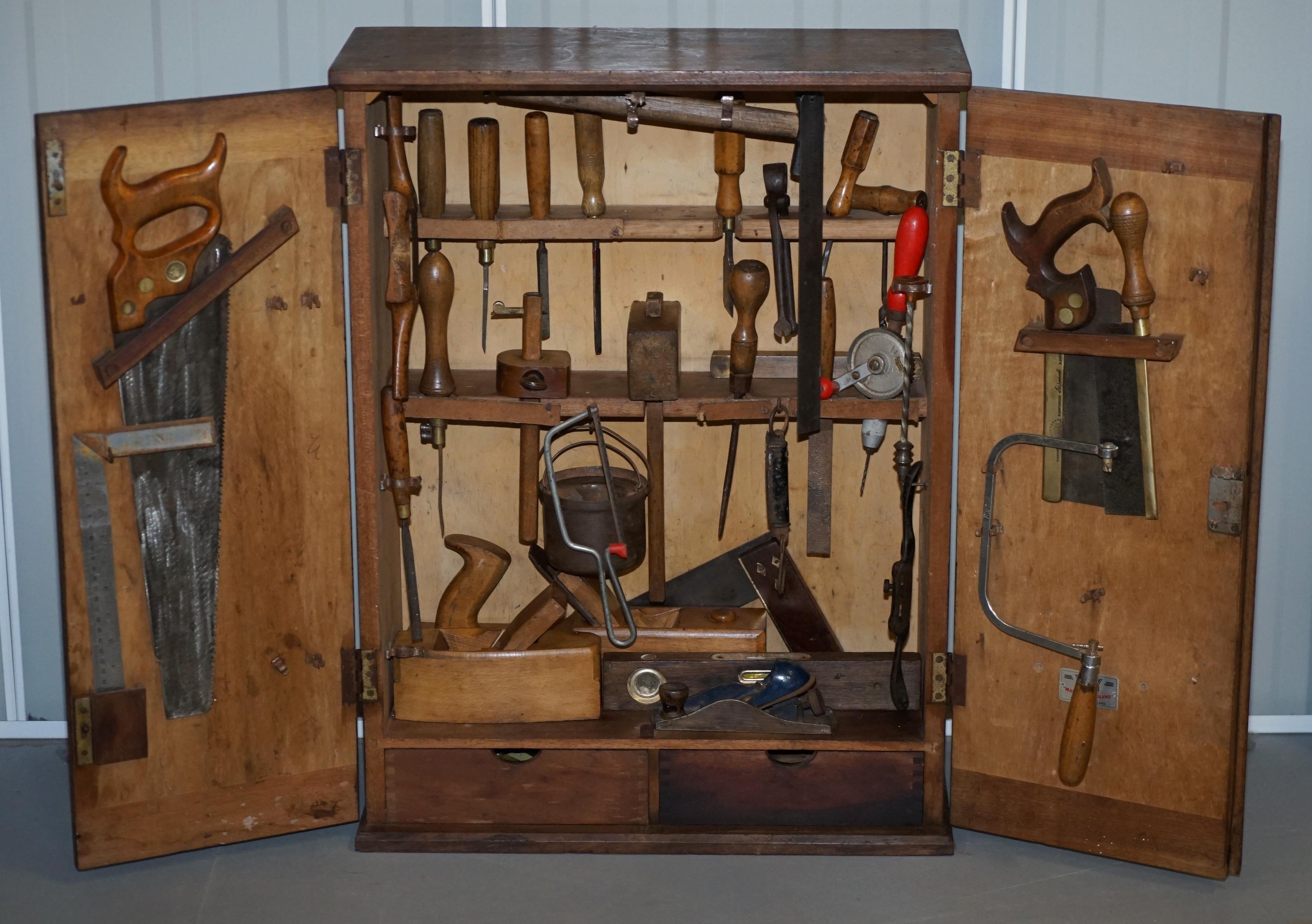 Very Rare Salmen Master Brand circa 1940s Carpenters Tool Cabinet and ...