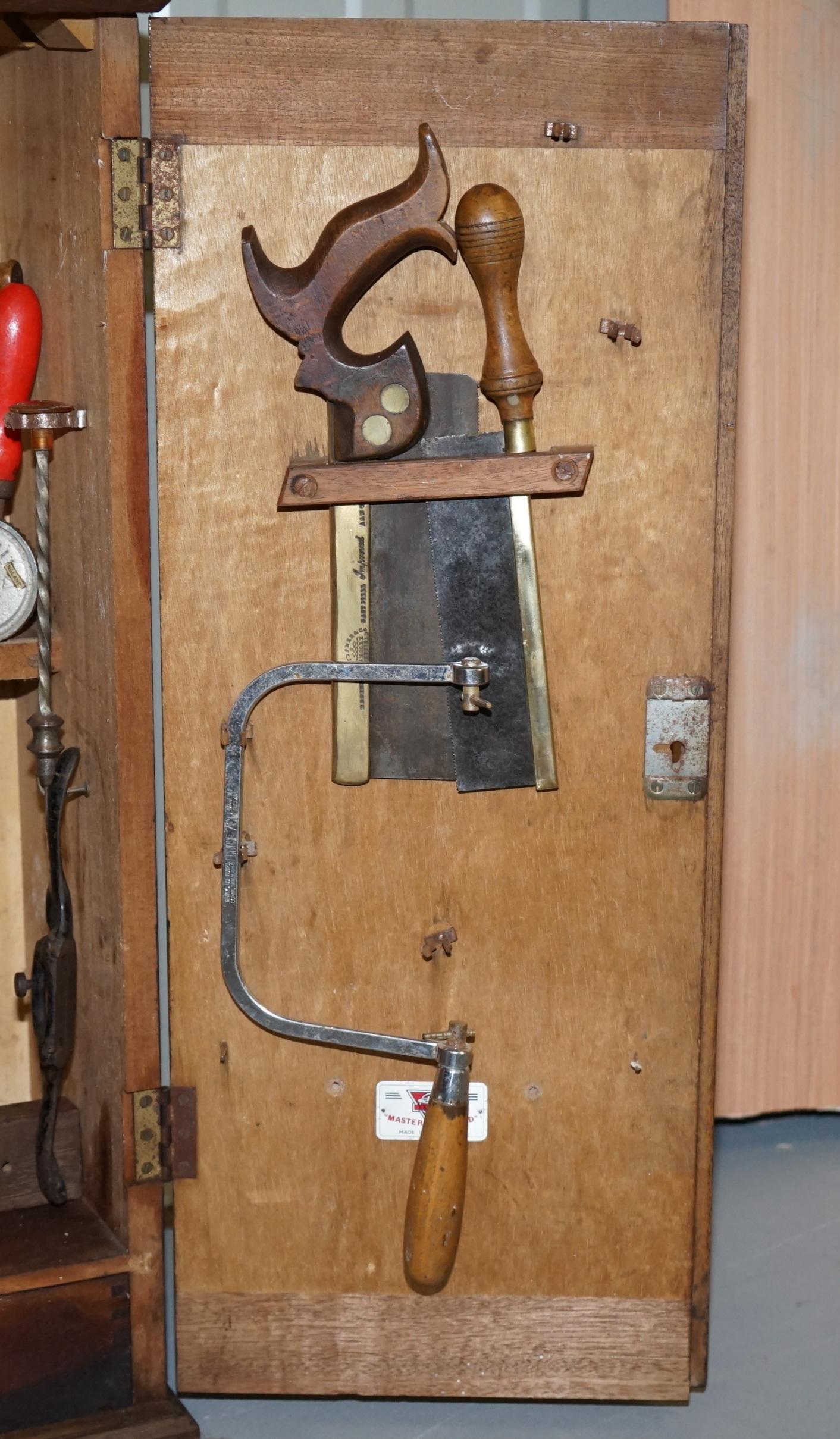 Very Rare Salmen Master Brand circa 1940s Carpenters Tool Cabinet and ...