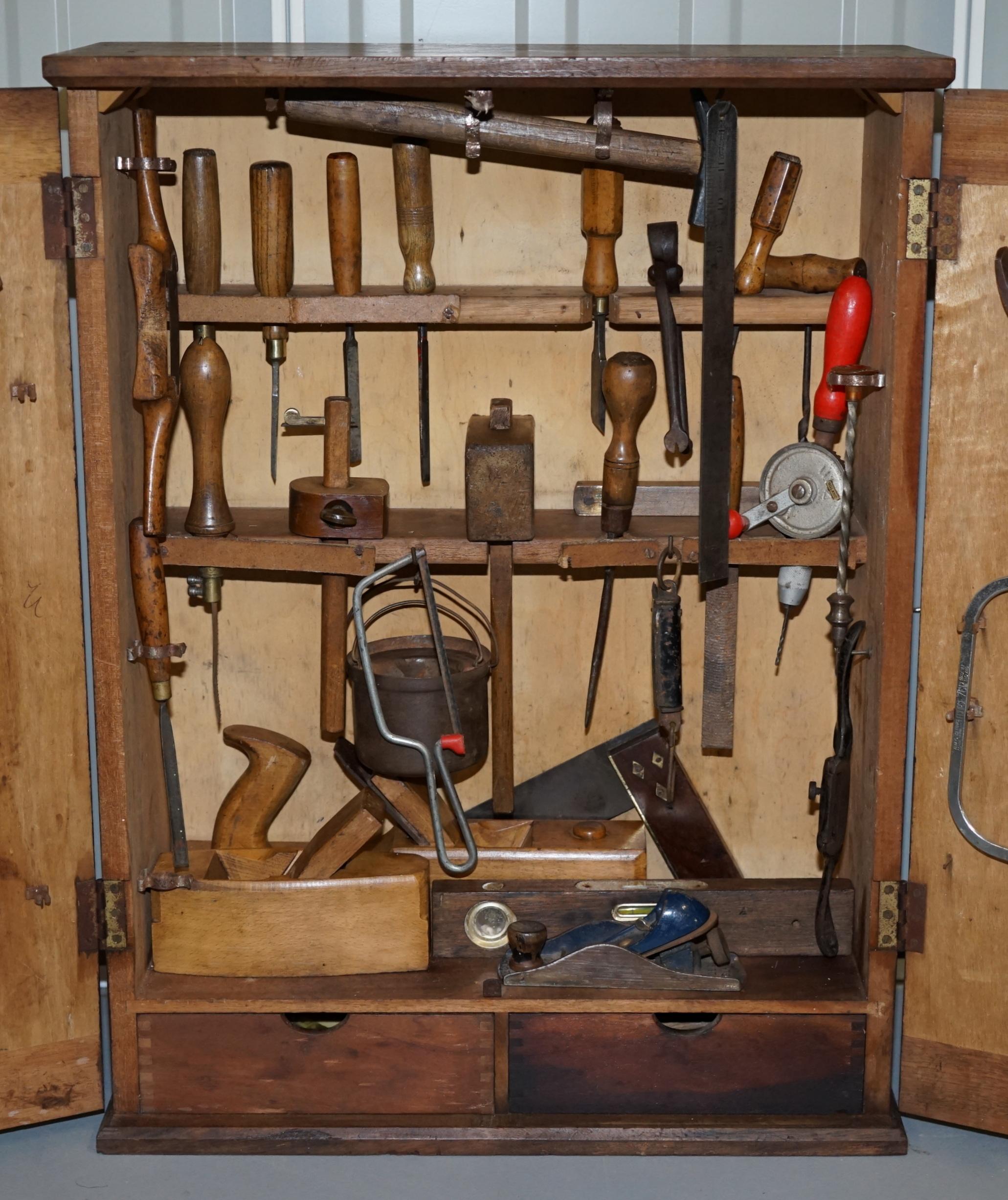 Very Rare Salmen Master Brand circa 1940s Carpenters Tool Cabinet and ...