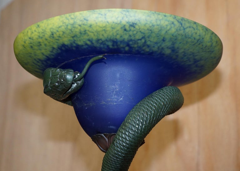 Very Rare Stunning Vintage Bronzed Snake Floor Standing Lamp After ...
