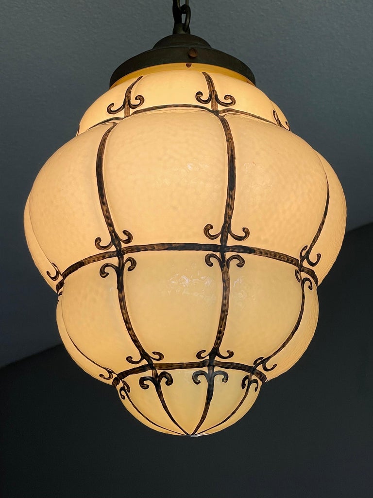 Very Rare and Stylish Mid-Century Lead Lined Venice Murano Pendant ...