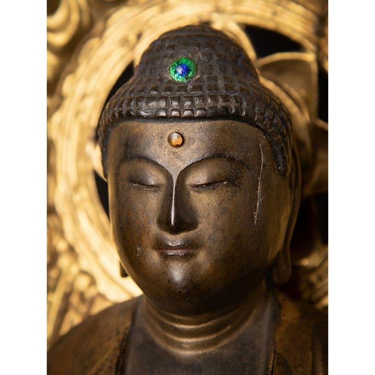 Very Special Antique Japanese Amida Buddha, Triad from Japan For Sale ...