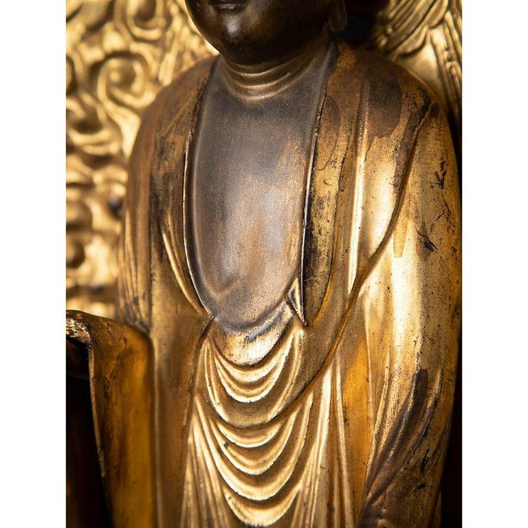 Very Special Antique Japanese Amida Buddha, Triad from Japan For Sale ...