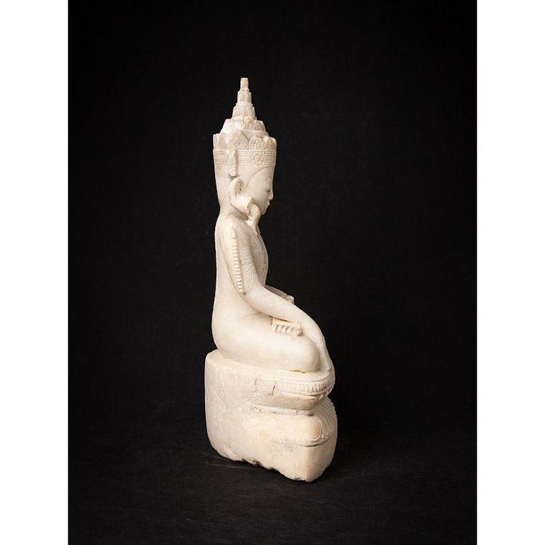 Very Special Burmese Marble Buddha Statue from Burma For Sale at 1stDibs