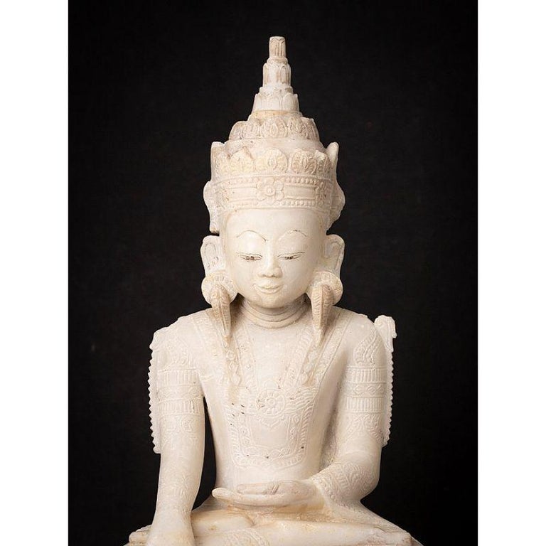 Very Special Burmese Marble Buddha Statue from Burma For Sale at 1stDibs