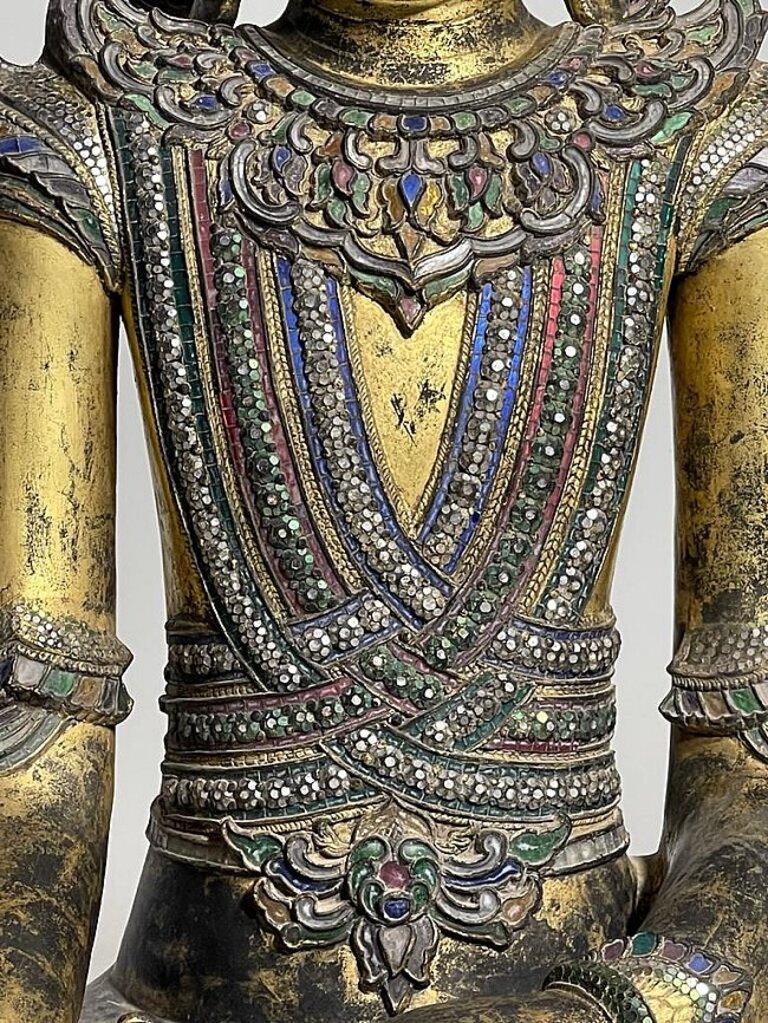 Very special large Burmese Shan Buddha statue from Burma For Sale at ...