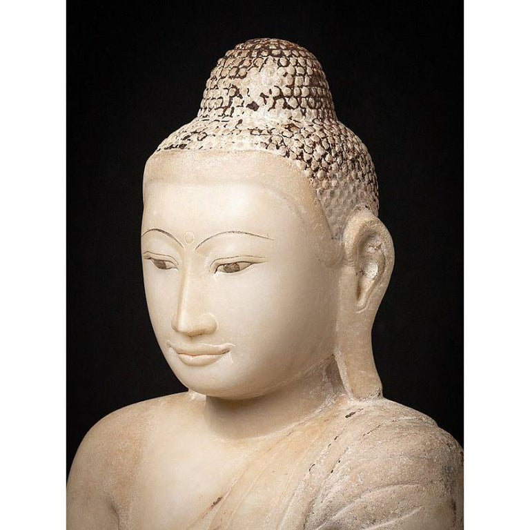 Very Special Marble Burmese Buddha Statue from Burma For Sale at 1stDibs