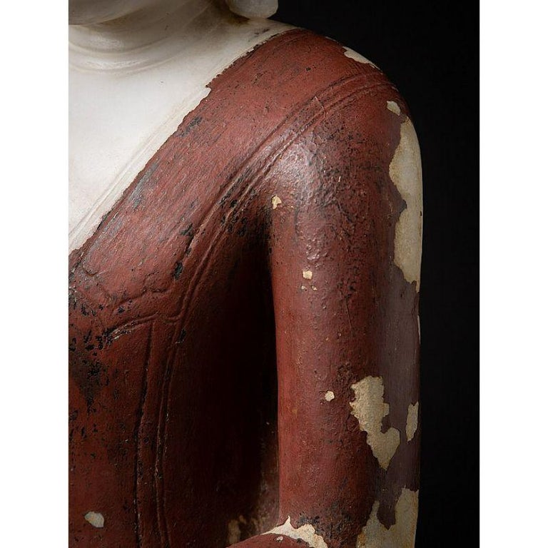 Very Special Museum Quality Alabaster Buddha from Burma For Sale at 1stDibs
