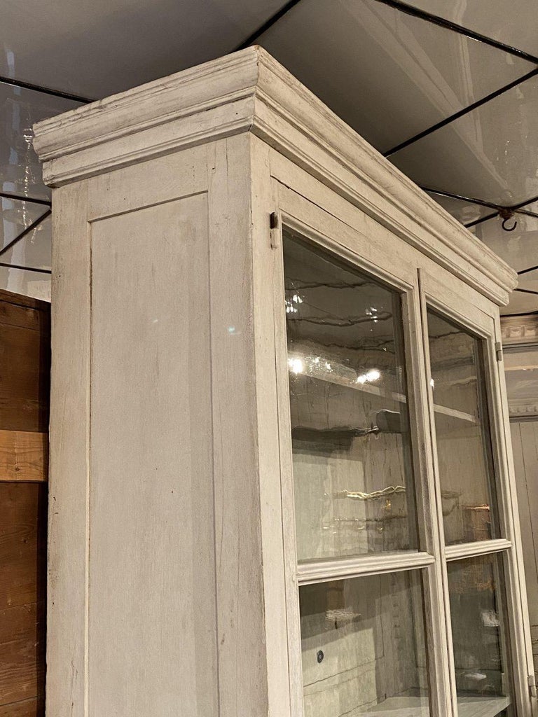 Very Tall Antique French Two Part Bookcase at 1stDibs