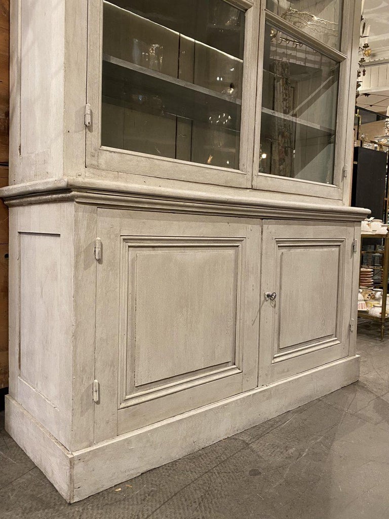 Very Tall Antique French Two Part Bookcase at 1stDibs