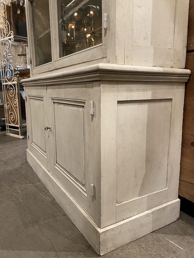 Very Tall Antique French Two Part Bookcase at 1stDibs