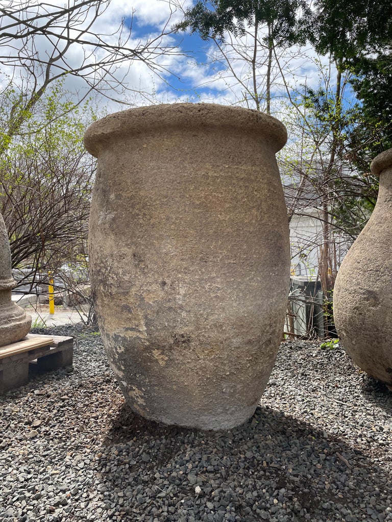Very Tall French Carved Stone Pot/Planter/Fountain For Sale at 1stDibs