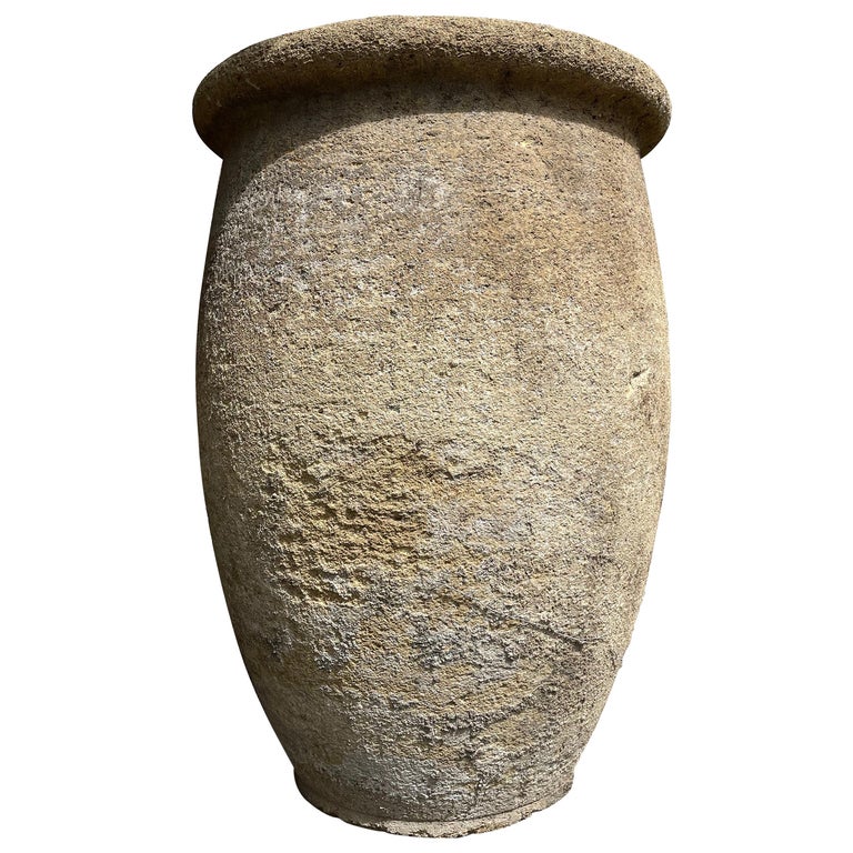 Very Tall French Carved Stone Pot/Planter/Fountain For Sale at 1stDibs