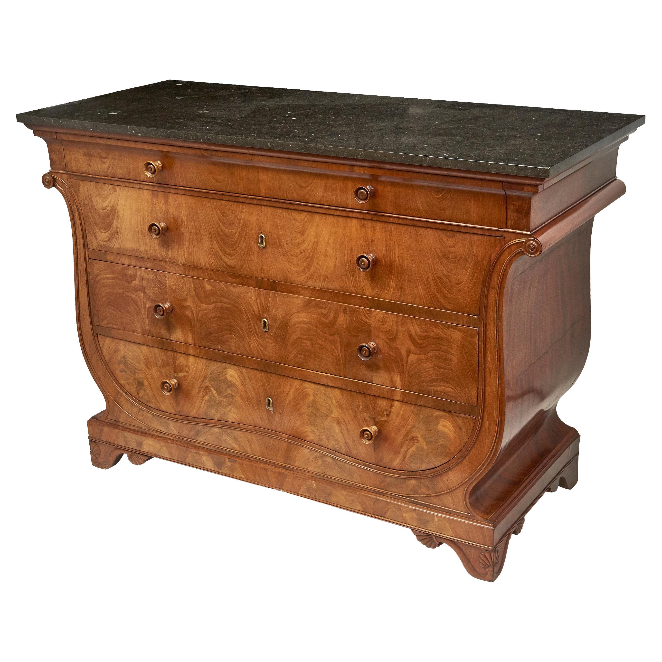 Very Unusual Baltic Lyre Shaped 4 Drawer Commode, circa 1830 For Sale ...