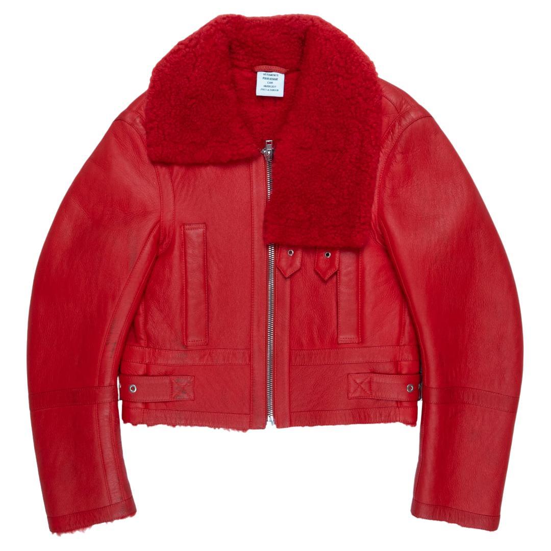 Vetements AW2017 Cropped Shearling Leather For Sale at 1stDibs