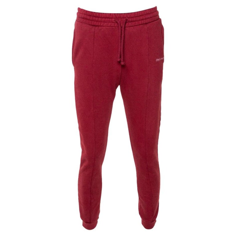 Vetements Brick Red Cotton Embroidered Logo Detail Track Pants M For ...