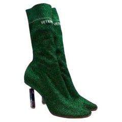 Vetements White Lighter Heel Stretch Sock Boots - US 8 For Sale at 1stDibs | vetements sock ...