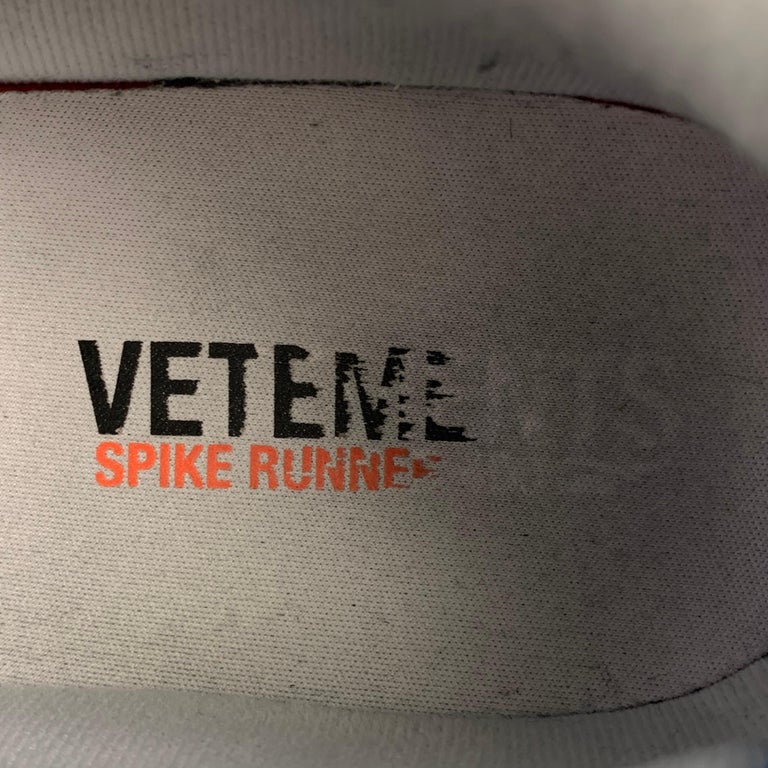 VETEMENTS x REEBOK Spike 400 Runner Size 10 White and Blue Mesh Lace Up ...