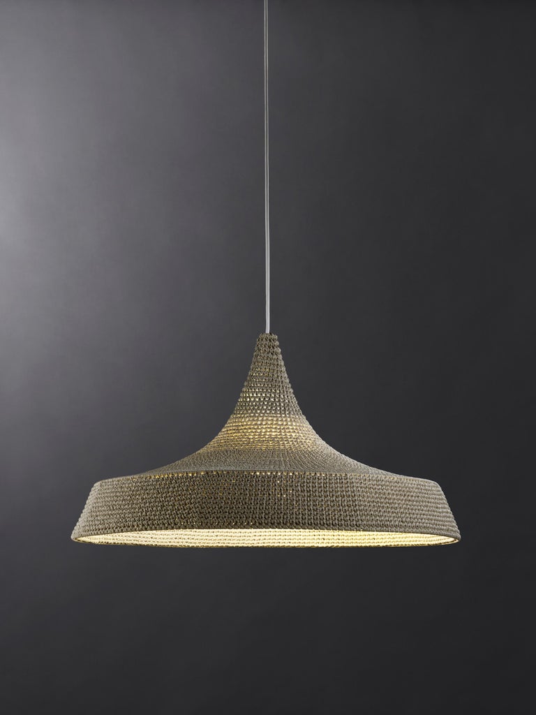 Vex Pendant Light Ø50cm / 19.6in., Hand Crocheted in 100% Egyptian ...
