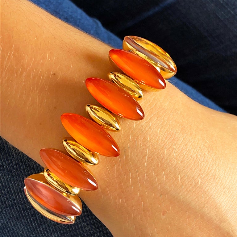 Vhernier 2011 Fuseau Collection Red Carnelian Rock Crystal Rose Gold ...