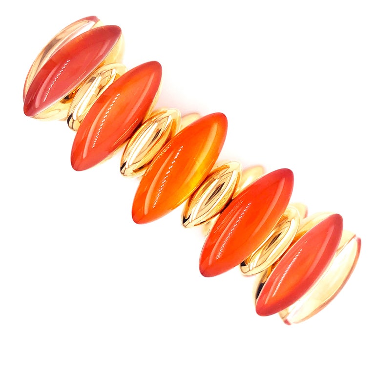 Vhernier 2011 Fuseau Collection Red Carnelian Rock Crystal Rose Gold ...