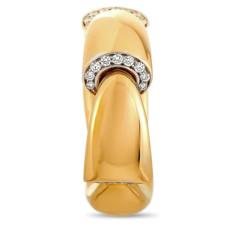 Vhernier Calla Media 18 Karat Rose Gold 0.17 Carat Diamond Ring at 1stDibs