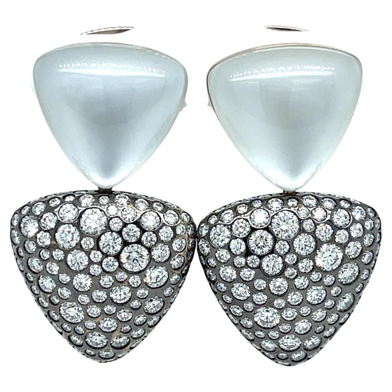 Vhernier Diamond, Rock Crystal, and Mother of Pearl Earrings For Sale ...
