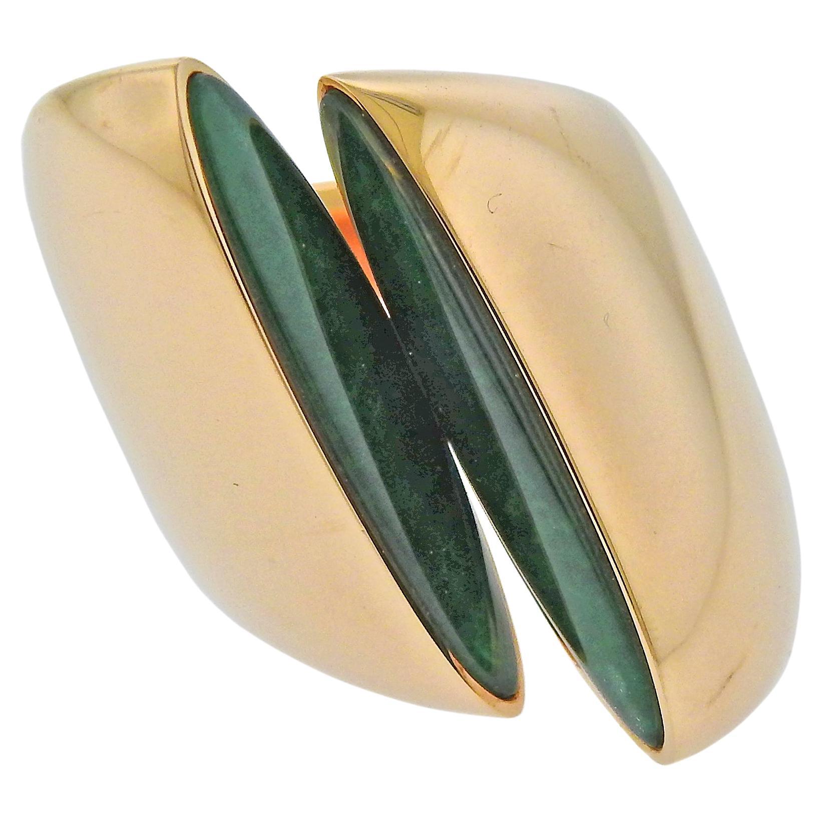Vhernier Eclisse Jade Gold Ring For Sale at 1stDibs