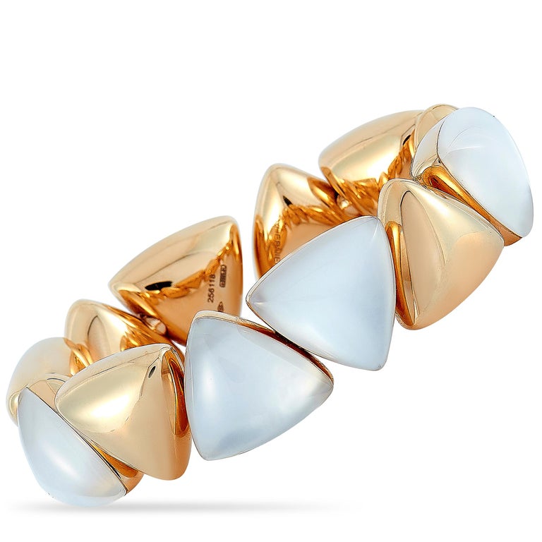 Vhernier Freccia 18 Karat Rose Gold Mother of Pearl and Rock Crystal ...