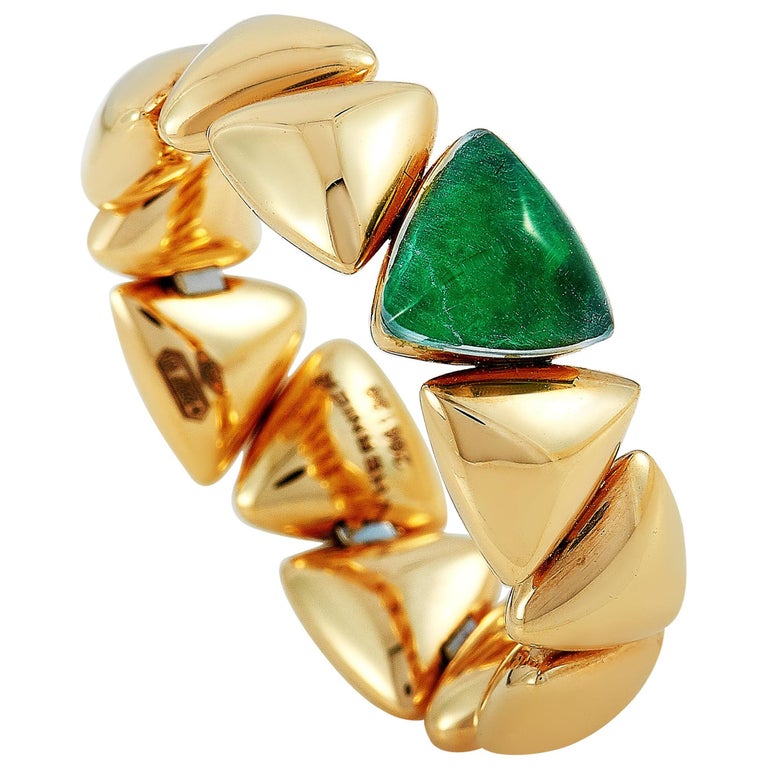 Vhernier Freccia Micro 18 Karat Rose Gold Titanium Jade and Rock Crystal Ring at 1stDibs