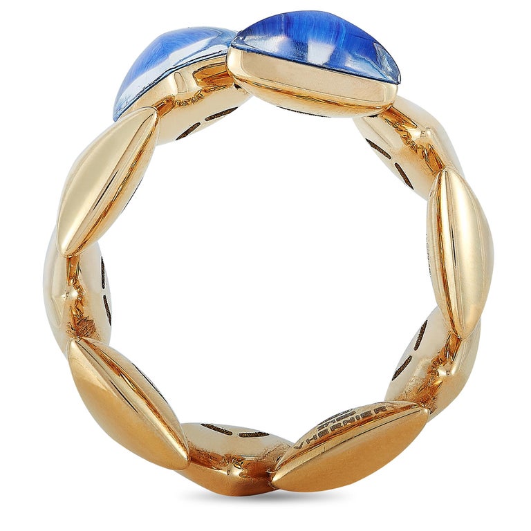Vhernier Freccia Mini 18 Karat Rose Gold Lapis Lazuli and Rock Crystal ...
