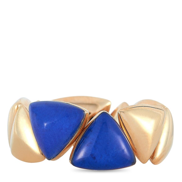 Vhernier Freccia Mini 18 Karat Rose Gold Lapis Lazuli and Rock Crystal ...