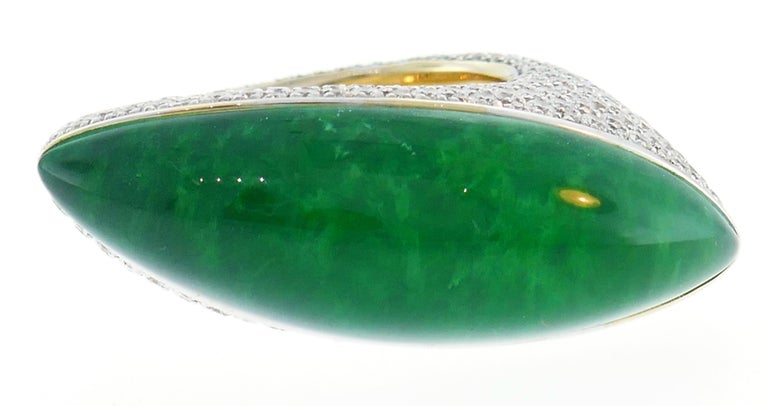 Vhernier Fuseau Diamond White Gold Ring with Jade and Quartz at 1stDibs