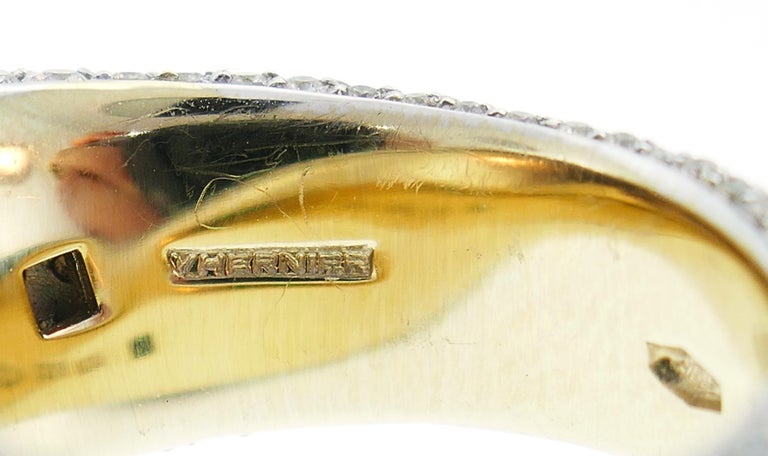 Vhernier Fuseau Diamond White Gold Ring with Jade and Quartz at 1stDibs