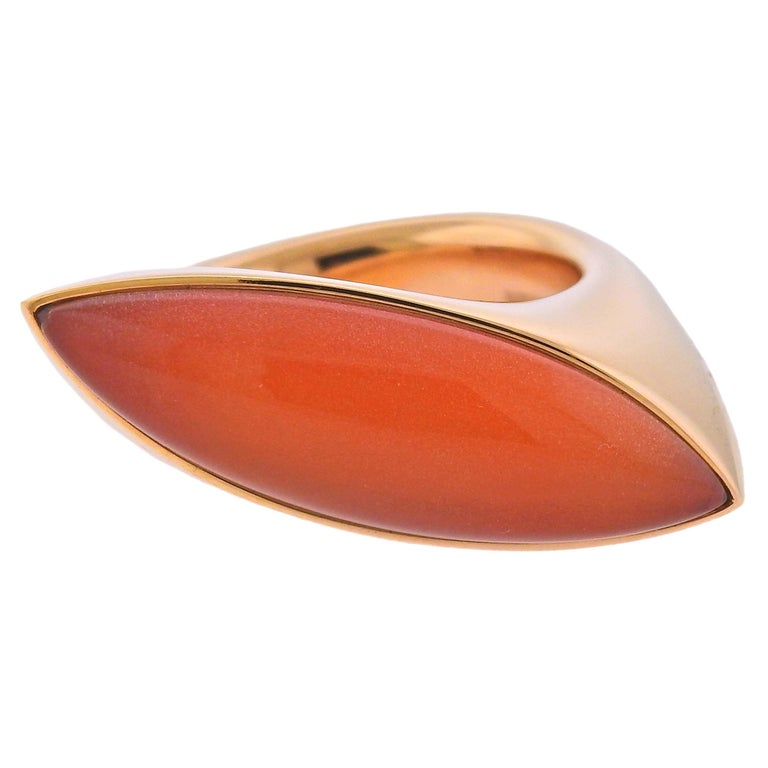 Vhernier Fuseau Rose Gold Carnelian Ring at 1stDibs